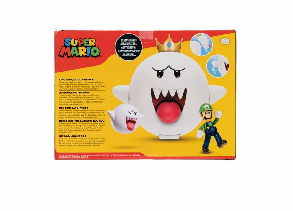 Nintendo Super Mario Glow in the Dark King Boo and Boo with Luigi 2024 ...