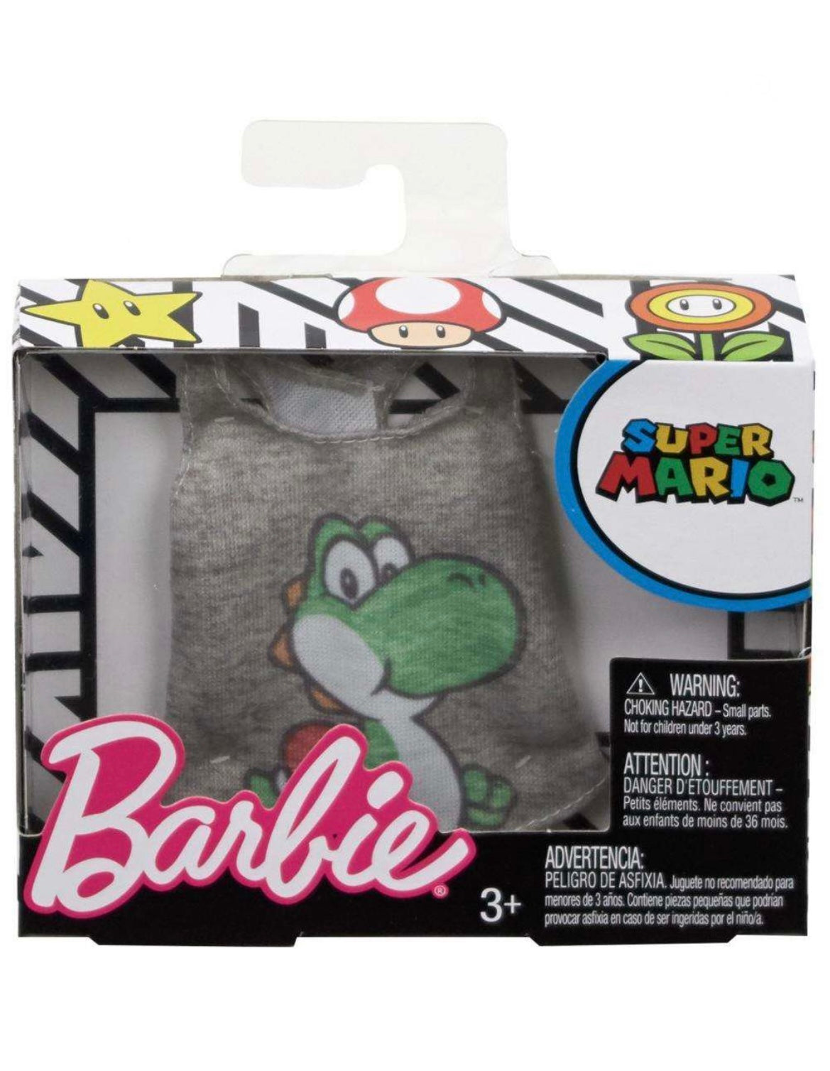 Barbie Super Mario Fashions Pack - Gray Yoshi Tank – A Toy Store On Elm ...