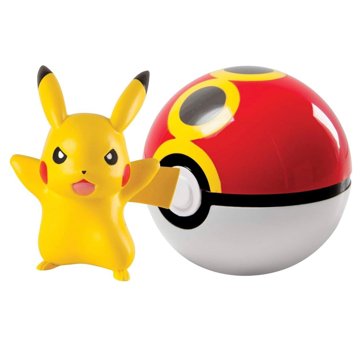 Pokémon Clip N’ Carry Ball With Pikachu Figure 2017 TOMY Carry your Po ...